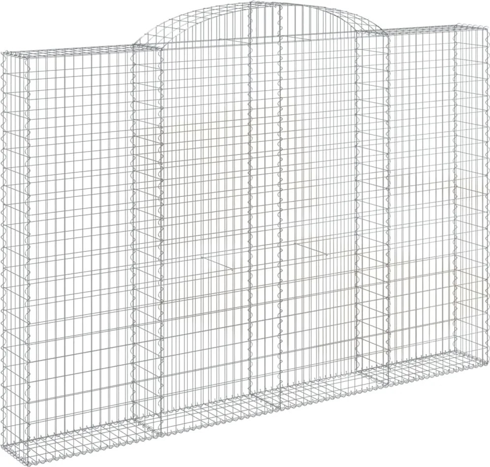 Klenutý gabionový koš 300 x 30 x 200/220 cm pozinkované železo 153510