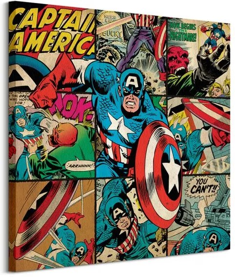 Obraz na plátně Marvel Comics (Kapitán Amerika) 85x85cm WDC98146