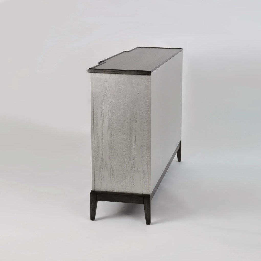 Komoda Stilig ST504 152 cm z masivu šedá/zlatá