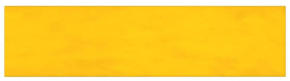 Nástěnné panely 12 ks žluté 60 x 15 cm samet 1,08 m² - Default Title