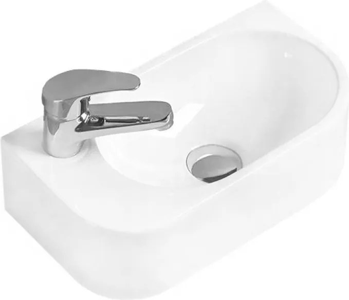 Mexen Viera umývátko na desku pravé 40 x 21 cm, bílá - 21274000R
