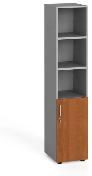 B2B Partner Kombinovaná kancelářská skříň PRIMO, dveře na 2 patra, 1781 x 400 x 420 mm, calvados