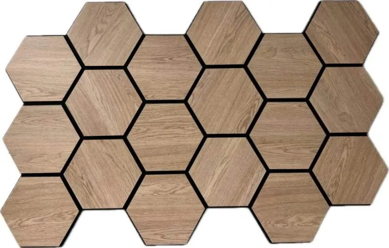 Akustický panel Hexagon LAN-601 872x579x10mm Bříza