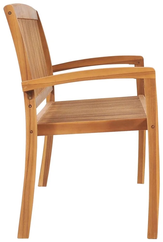 Stohovatelná zahradní lavice s poduškou 159 cm masivní teak,  3063321