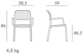STIMA Plastová židle COSTA - křesílko