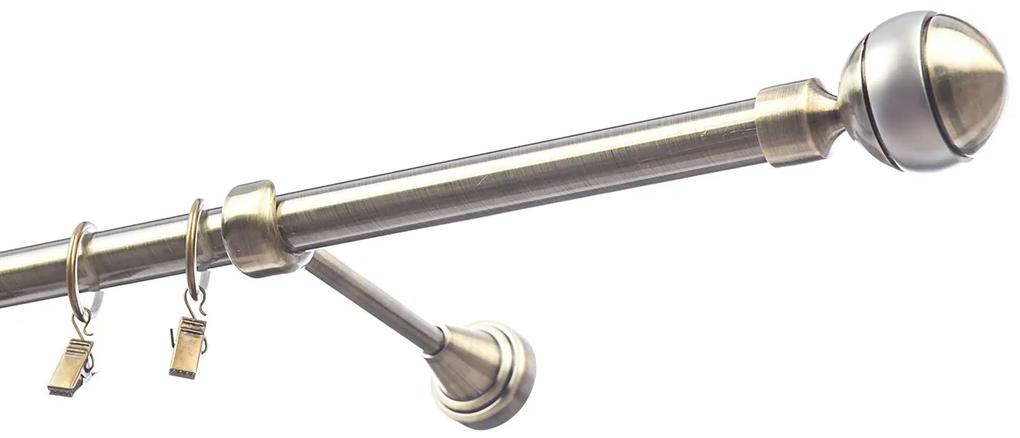Garnýže kovová 19mm jednotyčová mosaz Koule Olimp délka: 3,6m