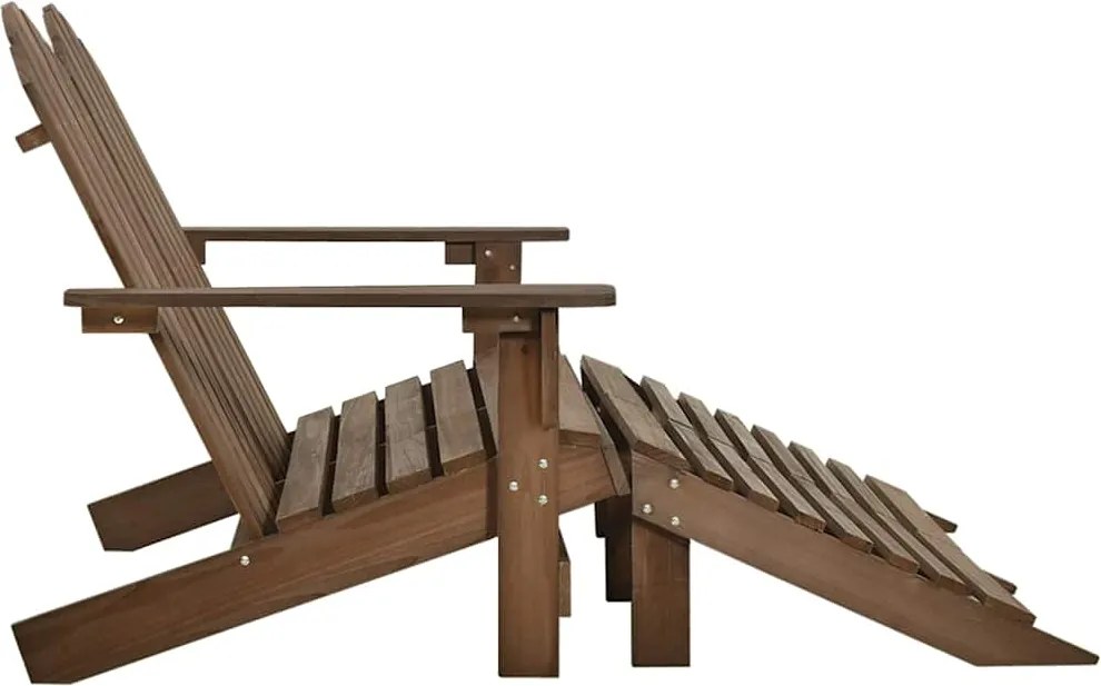 2místná zahradní židle Adirondack s podnožkou jedle hnědá 315911