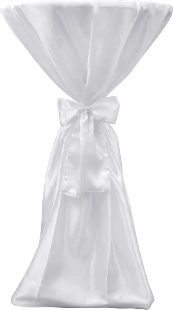 Potahy na stůl bílé, 60 cm, s mašlí, 2 ks 241187