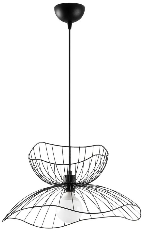 Černé závěsné svítidlo s kovovým stínidlem ø 50 cm Farac – Opviq lights