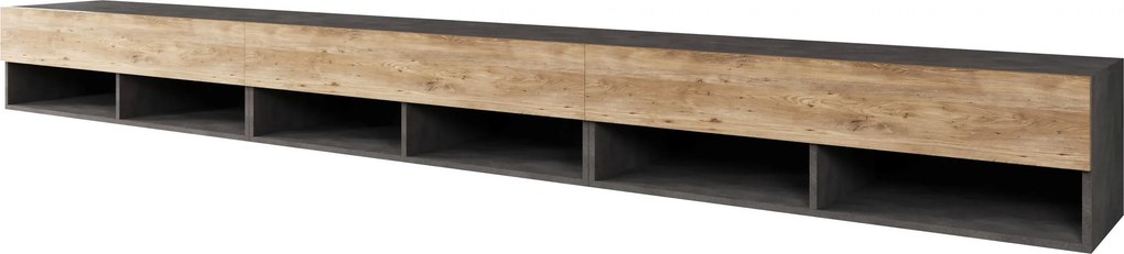 XXXLutz NÍZKÁ KOMODA, antracitová, barvy kaštanu, 300/30/31 cm - Online Only TV příslušenství - 002778001708