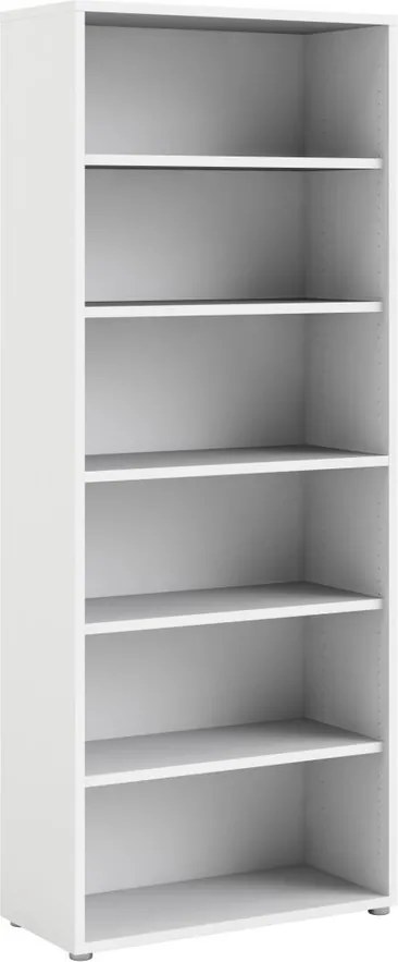 Skříň Modulo 89 x 40 x 221,5 cm, dveře dřevo, bílá / dub sonoma