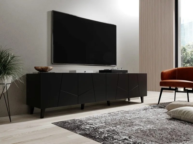 TV stolek Etna 200 cm černý