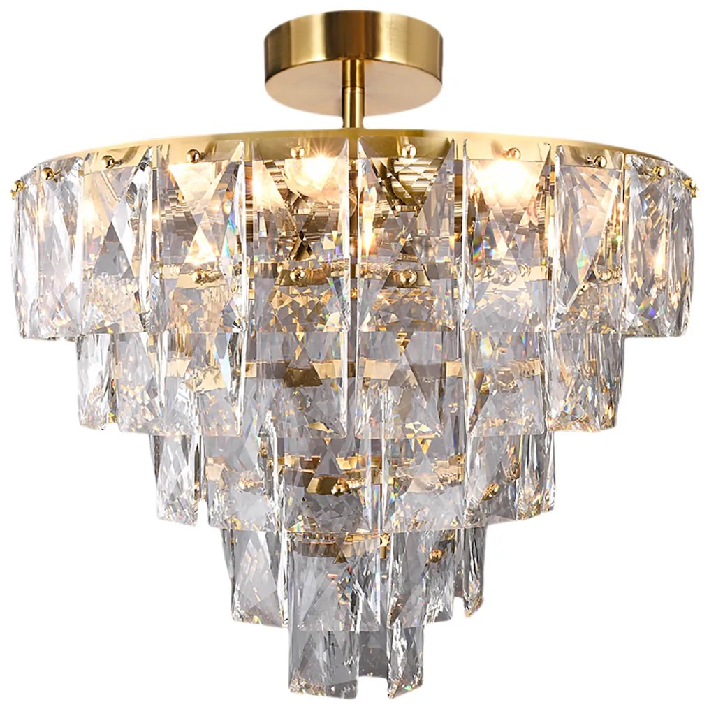 Lustr Chelsea II, 1x křišťálové stínítko, (fi 50cm), g