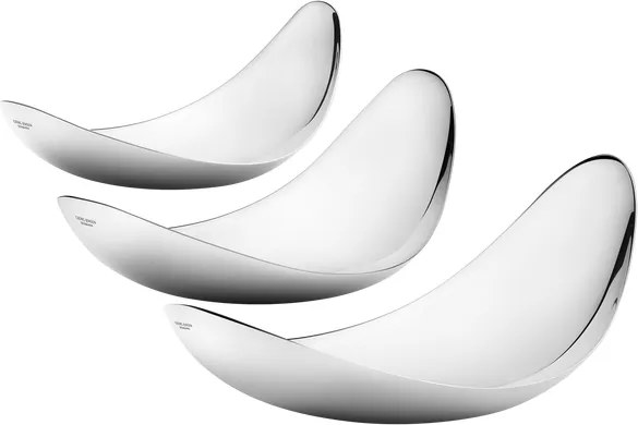 Miska Leaf sada 3 misek, leštěný nerez - Georg Jensen