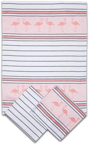 SVITAP sleep well Utěrka Extra savá 50x70 cm Plameňáci 3 ks