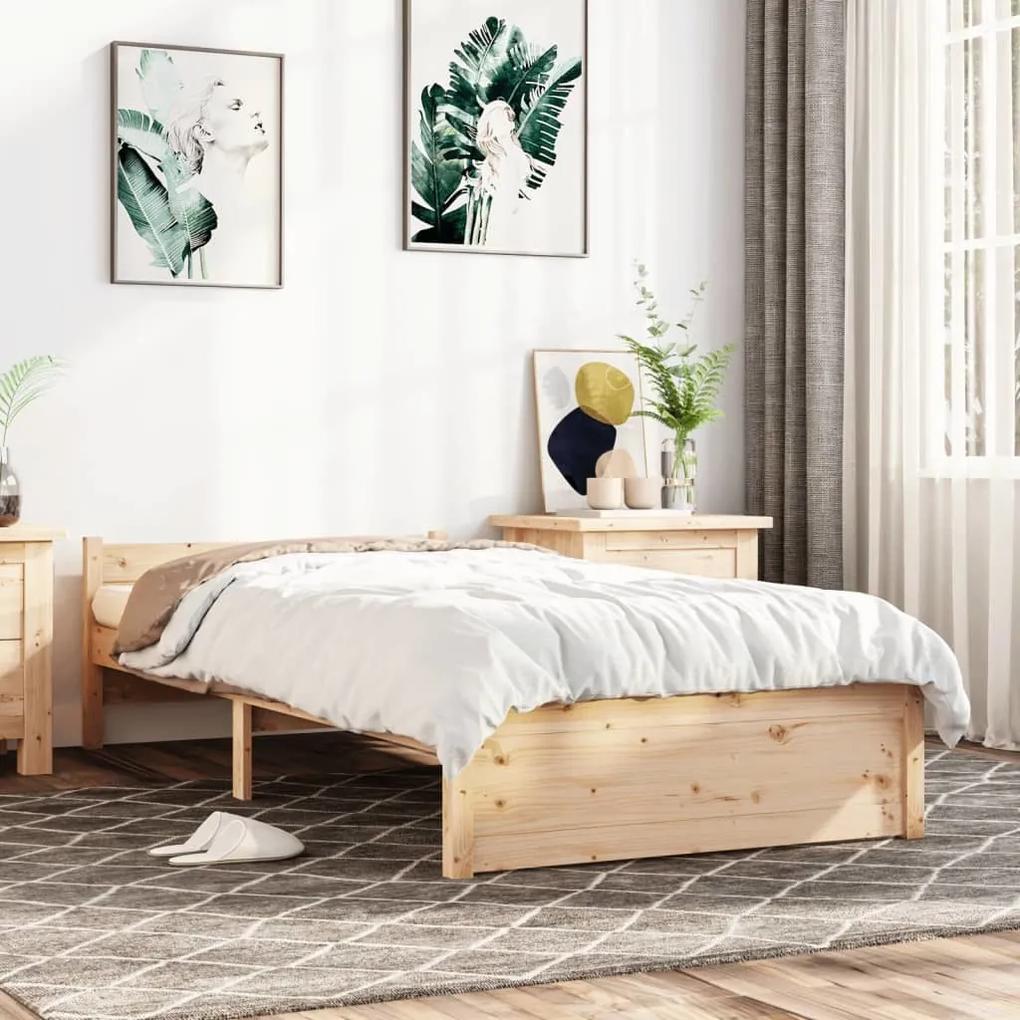 vidaXL Rám postele masivní dřevo 75 x 190 cm malé jednolůžko [815008] Barva: medová hnědá