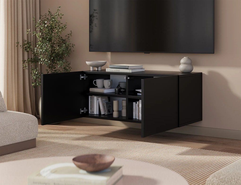 ADRK Furniture Lila Závěsný TV stolek ADRK-RTV-LIL-100-B