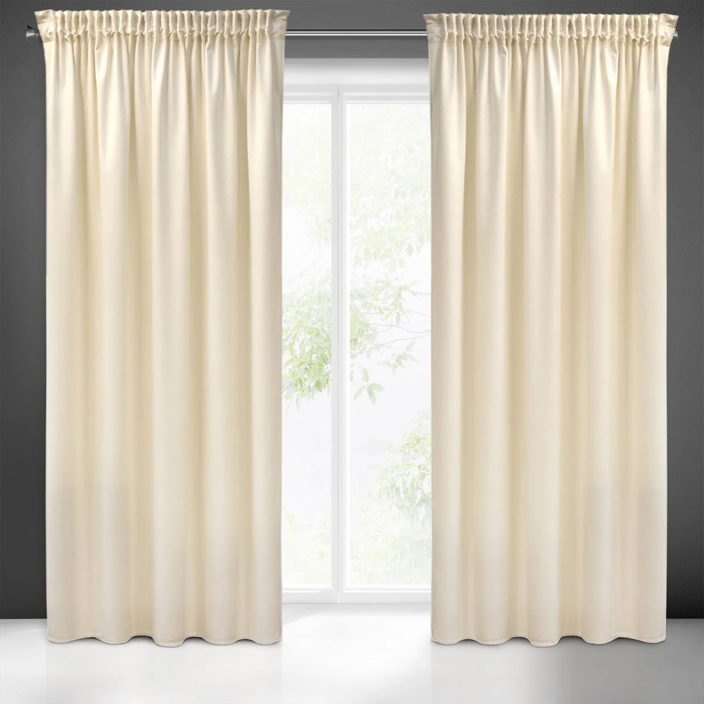 ZATEMŇOVACÍ ZÁVĚS NA PÁSCE PIERRE CARDIN SIBEL 140X270 CM KRÉMOVÁ