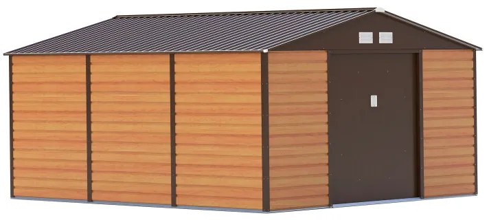 Zahradní domek G21 GAH 1300 - 340 x 382 cm, hnědý