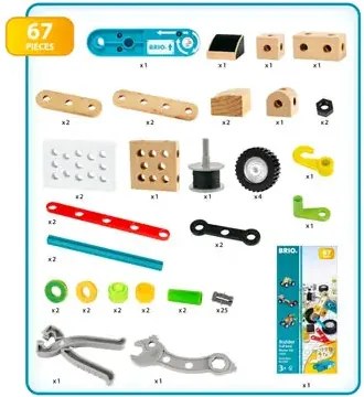 BRIO Stavebnice BUILDER pull-back systém / od 3 let