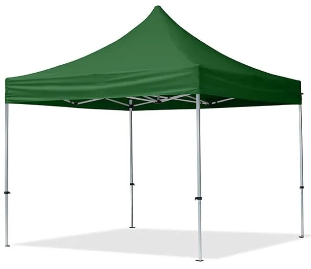TOOLPORT Nůžkový stan 3x3 m, hliník, vč. 2 bočnic tmavě zelená - (59007)
