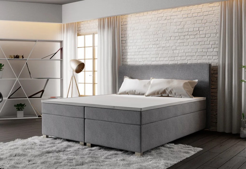 Postel Boxspring SIMPLE + rošt + matrace + topper, 160x200, cosmic 14