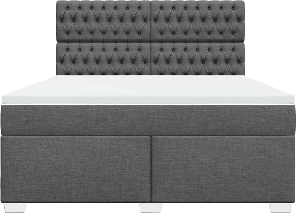 Box spring postel s matrací tmavě šedá 180x200 cm textil 3290575