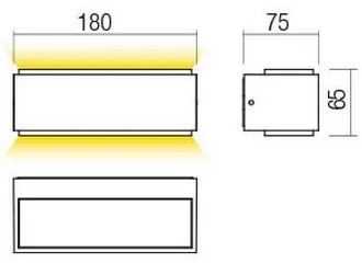 Redo 90404 - LED Venkovní nástěnné svítidlo DASH LED/9W/230V 4000K IP65 hnědá