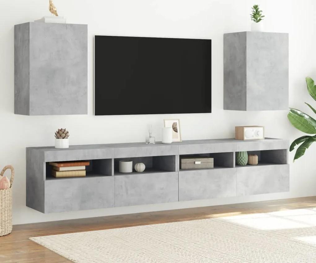 vidaXL Nástěnná TV skříňka 40,5x30x60 cm kompozitní dřevo [836916] Barva: Betonová šedá