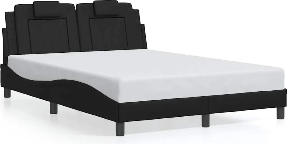 Rám postele Viana bez matrace černý 120 x 200 cm umělá kůže 3208082