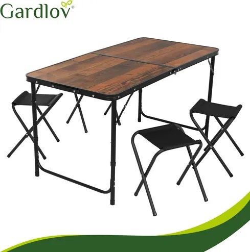 Skládací zahradní stůl Gardlov + 4 židle