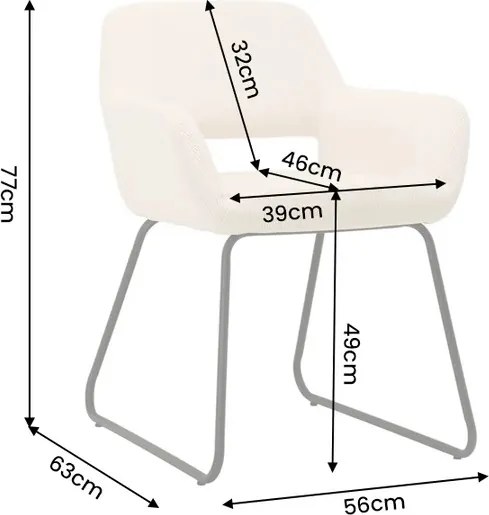 Designová jídelní židle Derrick béžový manšestr