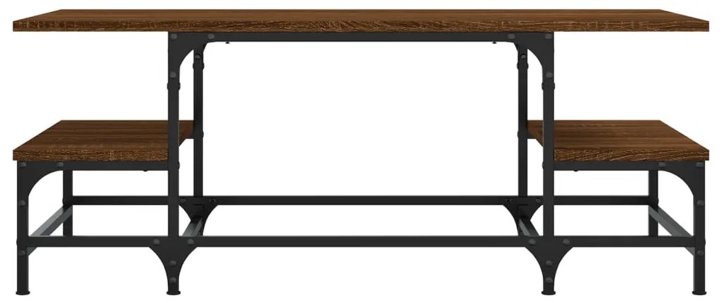 Konferenční stolek hnědý dub 100x50,5x40 cm kompozitní dřevo - Default Title