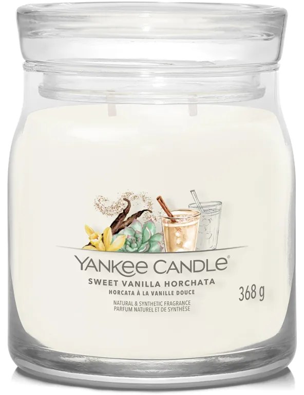 Yankee Candle – Signature svíčka Sweet Vanilla Horchata (Sladký vanilkový nápoj horchata) Velikost: střední 368 g