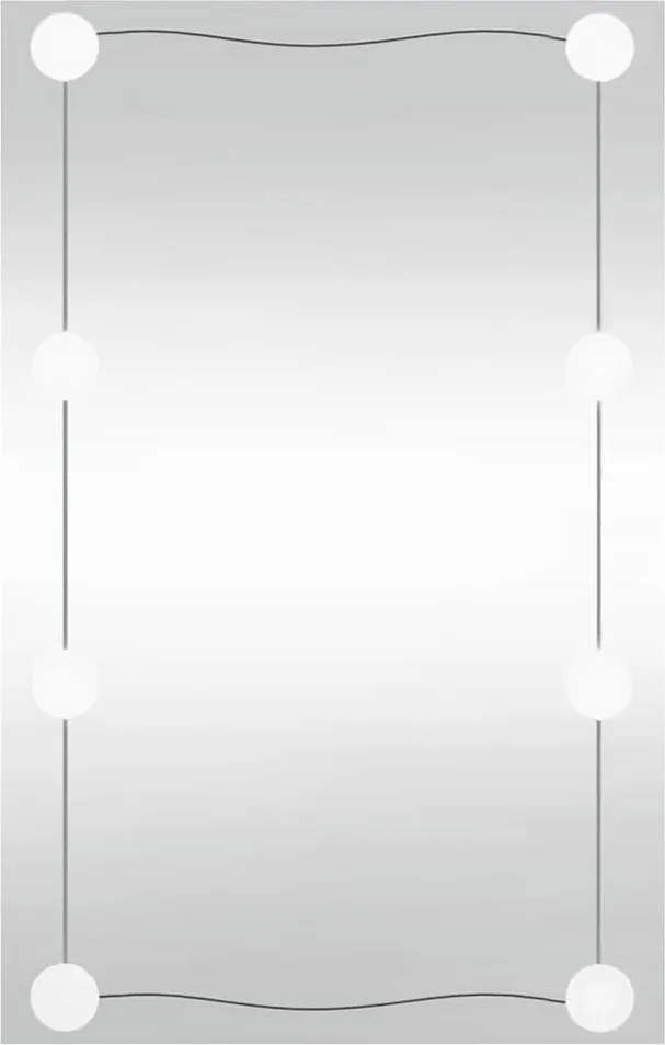 Nástěnné zrcadlo s LED osvětlením 40 x 60 cm sklo obdélníkové 3189152