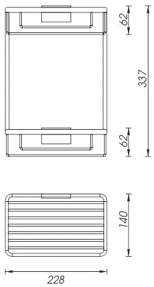 Nimco Drátěná police dvoupatrová KI 14017D-26