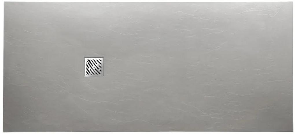 Gelco MITIA 160 x 90 x 3 cm PMS16090 sprchová vanička šedá profilovaná