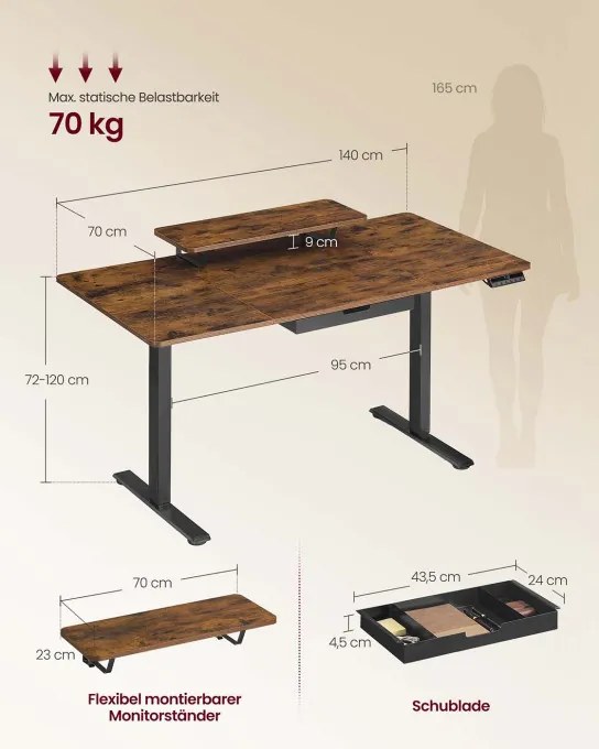 Kancelářský stůl LSD154KD01