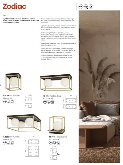 Redo 01-3052 - Stolní lampa ZODIAC 1xE14/28W/230V