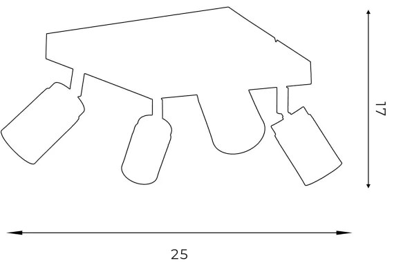 Bodové svítidlo RENO 4xGU10/8W/230V černá/zlatá