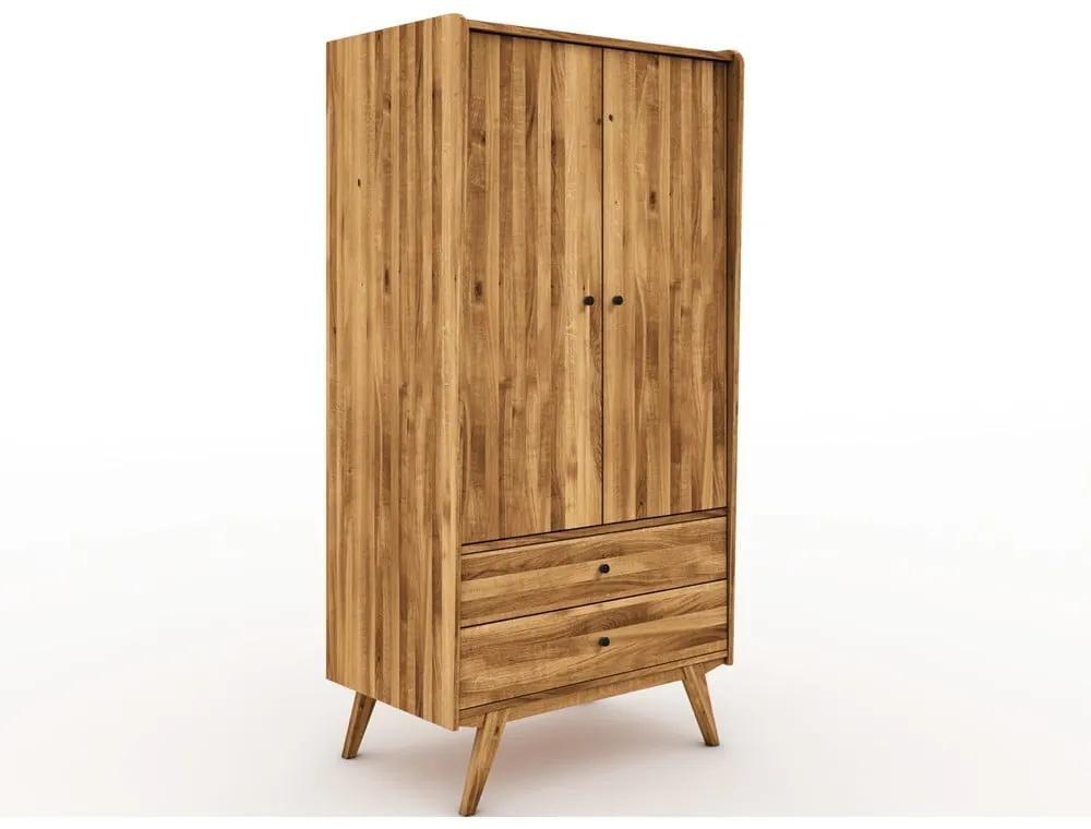 Šatní skříň z dubového dřeva 100x200 cm Retro - The Beds