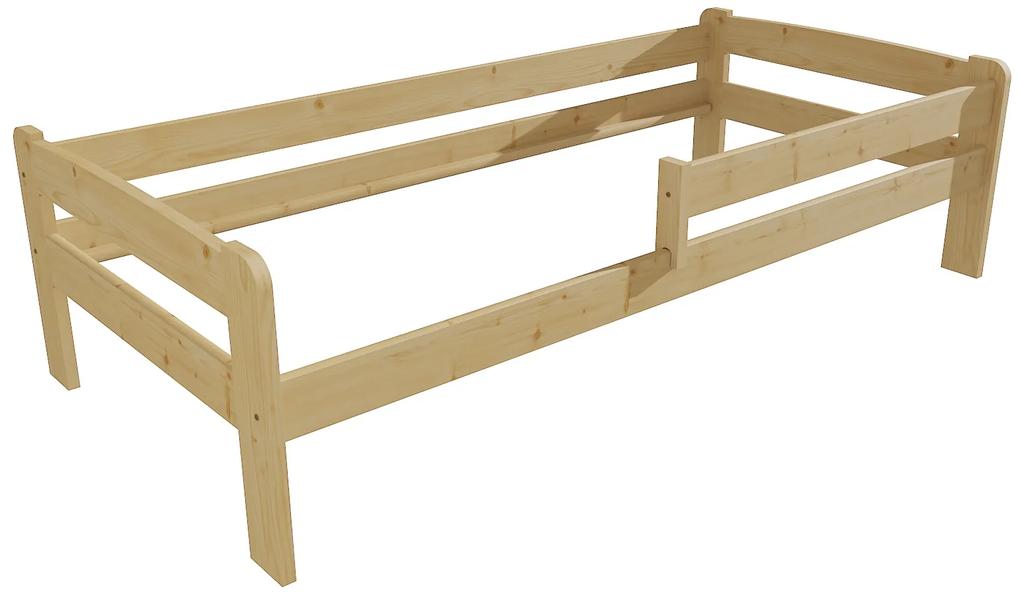 Vomaks Dětská postel se zábranou VMK009C KIDS Rozměr: 80 x 200 cm, Barva: surové dřevo