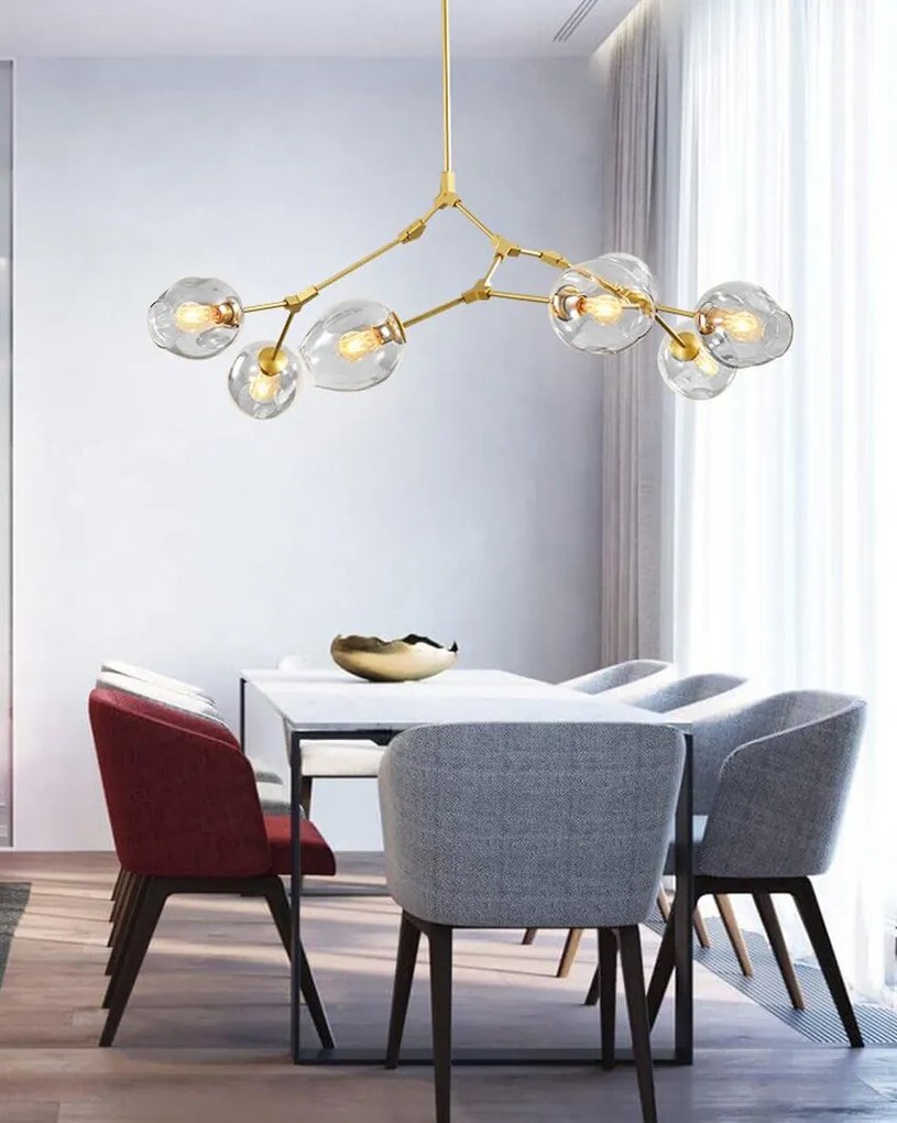 Toolight, stropní svítidlo Spider 7xE27, zlatá, OSW-08556