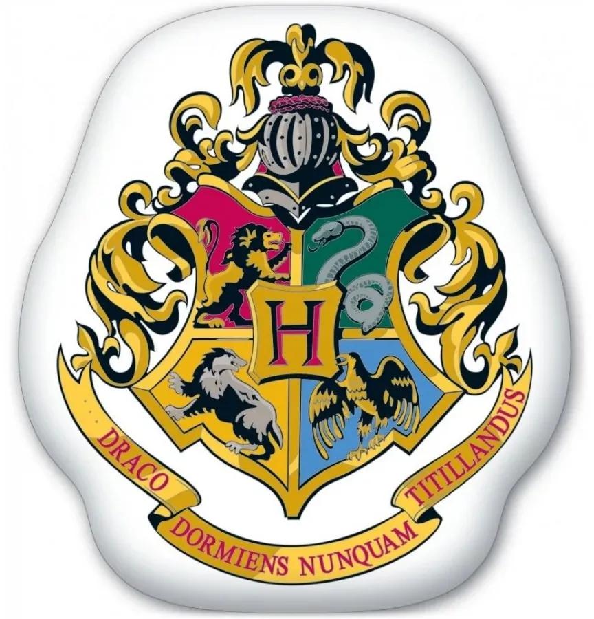 Tvarovaný 3D polštář Harry Potter - erb Hogwarts - 37 x 35 cm