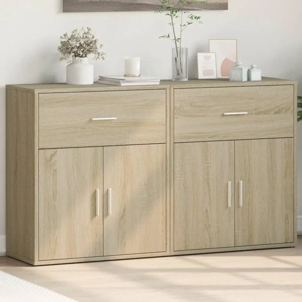 Příborníky 2 ks dub sonoma 60 x 31 x 70 cm kompozitní dřevo 3276548