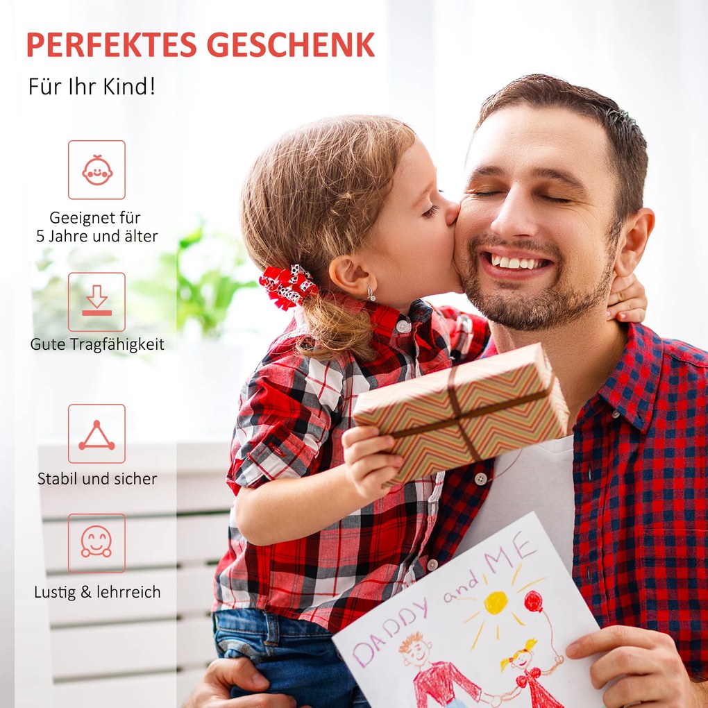 HOMCOM Dětská koloběžka Scooter Městská koloběžka od 5 let s 12palcovými pneumatikami v černé barvě 120x58x75-80 cm pro bezpečnou zábavu při jízdě | …