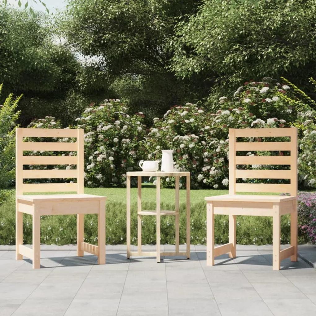 vidaXL Zahradní židle 2 ks 50x48x91,5 cm masivní borové dřevo [824030] Barva: Bílá borovice