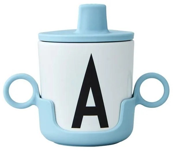 DESIGN LETTERS Držák na melaminový hrneček Light Blue, modrá barva, melamin