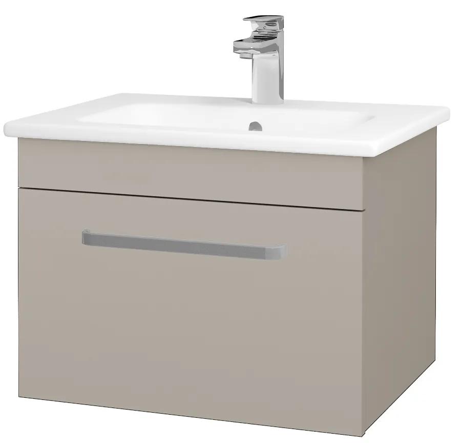 Dřevojas Koupelnová skříň ASTON SZZ 60 Varianta: N01 Bílá lesk / Úchytka T02 / D01 Beton