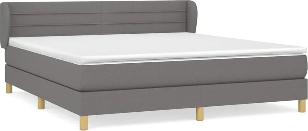 Box spring postel s matrací tmavě šedá 180x200 cm textil 3126902